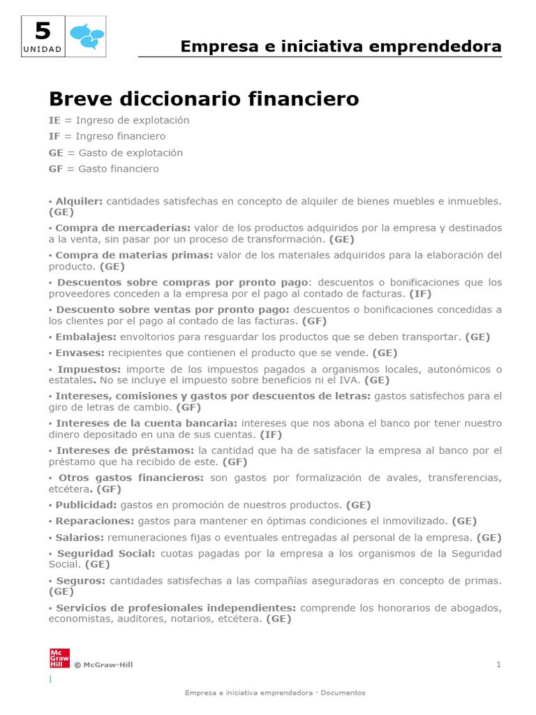 Diccionario Financiero | PDF | Bancos | Business