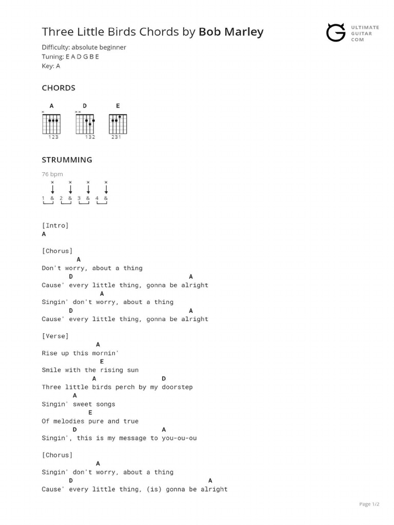 Three Little Birds Chords | PDF