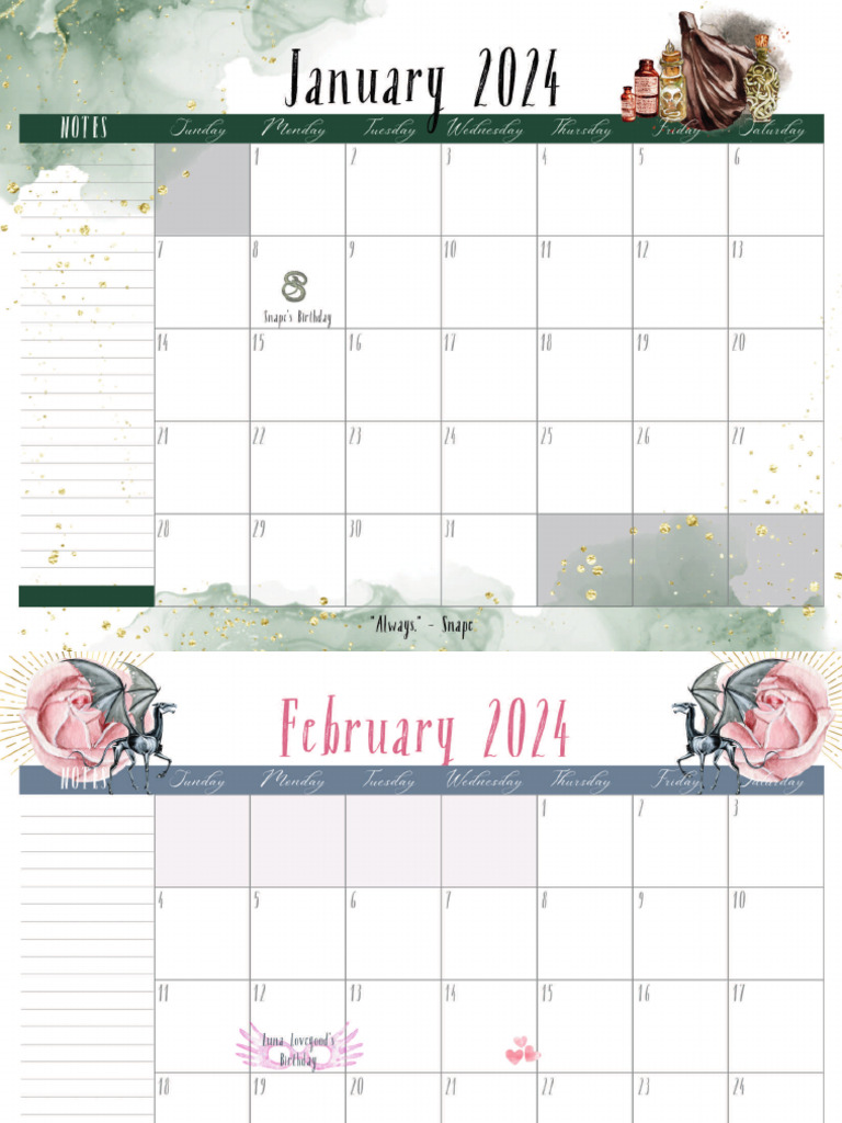 HP 2024 Calendar Carrie Elle | PDF