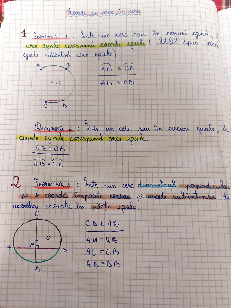 Coarda Si Arce de Cerc Teoreme | PDF