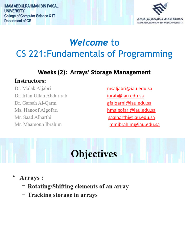 2 - Arrays - 2019 | PDF | Numbers | Bit