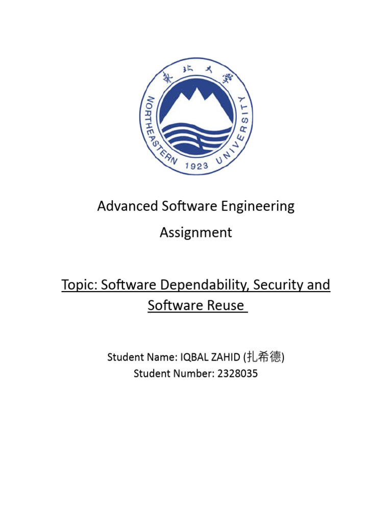 Software Dependability & Reuse | PDF | Security | Computer Security