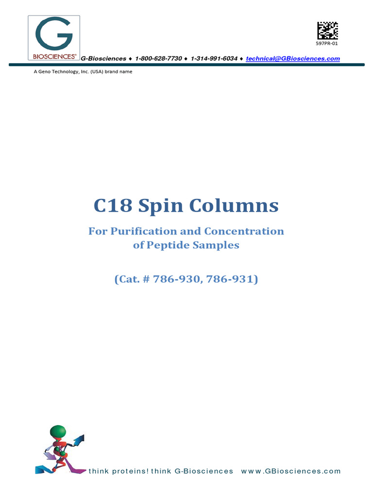 C18 Spin Column Usage Method | PDF | Chemistry | Physical Sciences