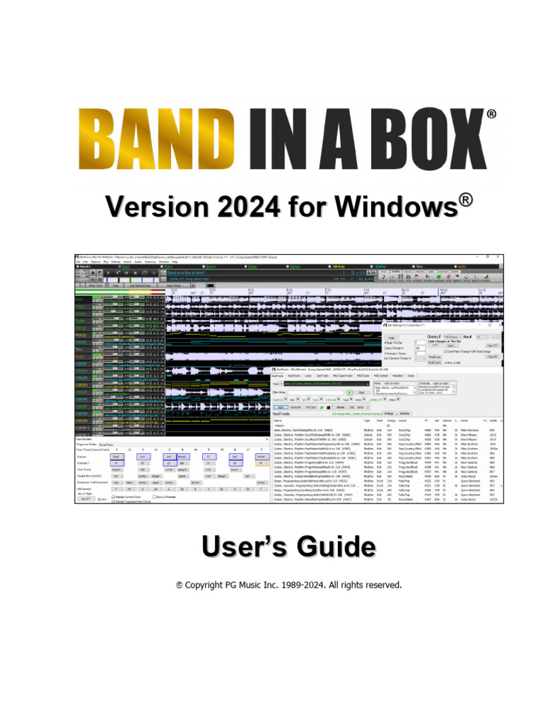 Band In A Box 2024 Manual Pdf Synthesizer Usb Flash Drive
