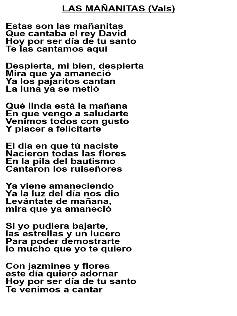 Las Mañanitas | PDF