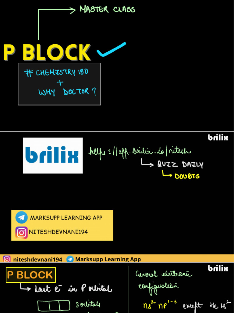 P Block G13 Chemistry Capsule Nitesh Devnani | PDF | Chemical Bond ...