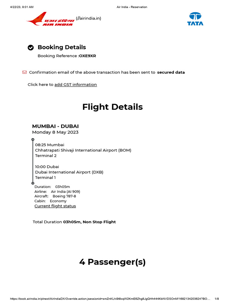 Flight Details | PDF