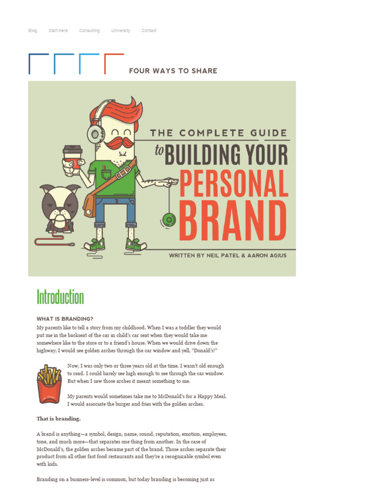 The Complete Guide To Building Your Personal Brand | PDF