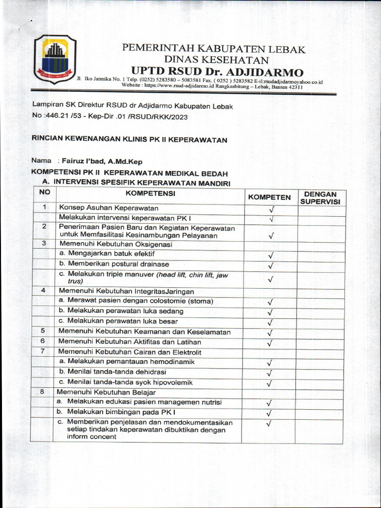 Rkk-Fairuz Ibad2023 | PDF