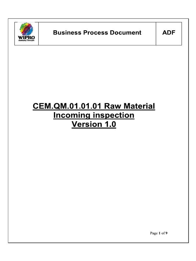 SAP QM CEM - QM Raw Material Incoming Insp | PDF