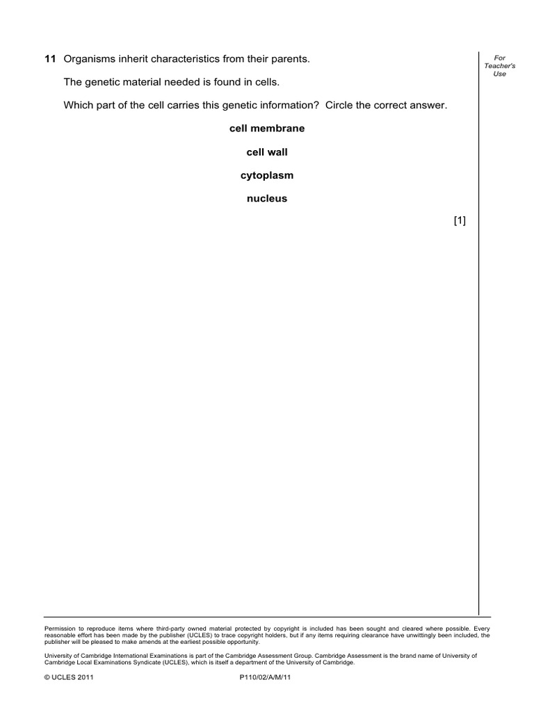 Science Stage 9 2015 Progression Test Paper 2 | PDF | Diet & Nutrition ...