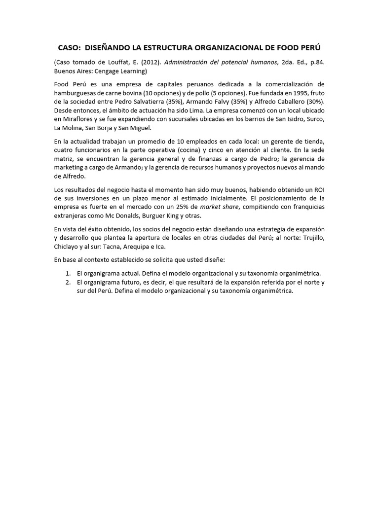 CASO Food Perú | PDF
