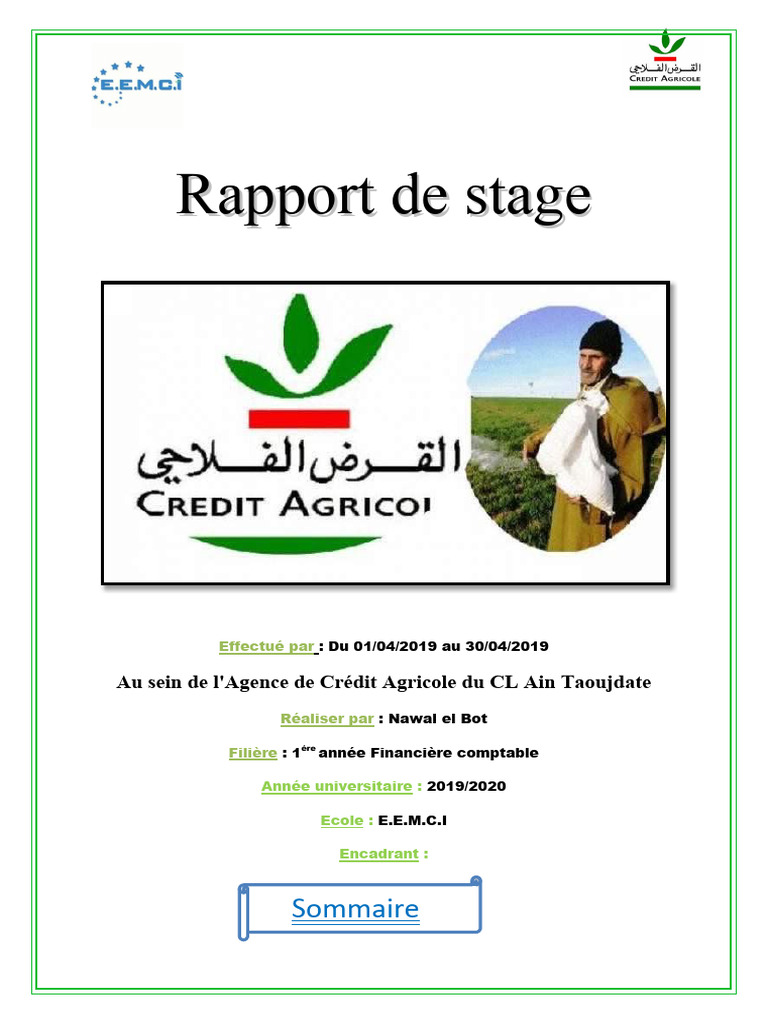 Rapport de stage à l'EEMCI | PDF | Banques | Argent