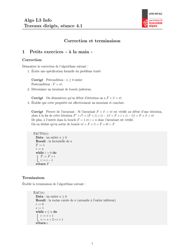 Preuves Corrige TD AFDL | PDF