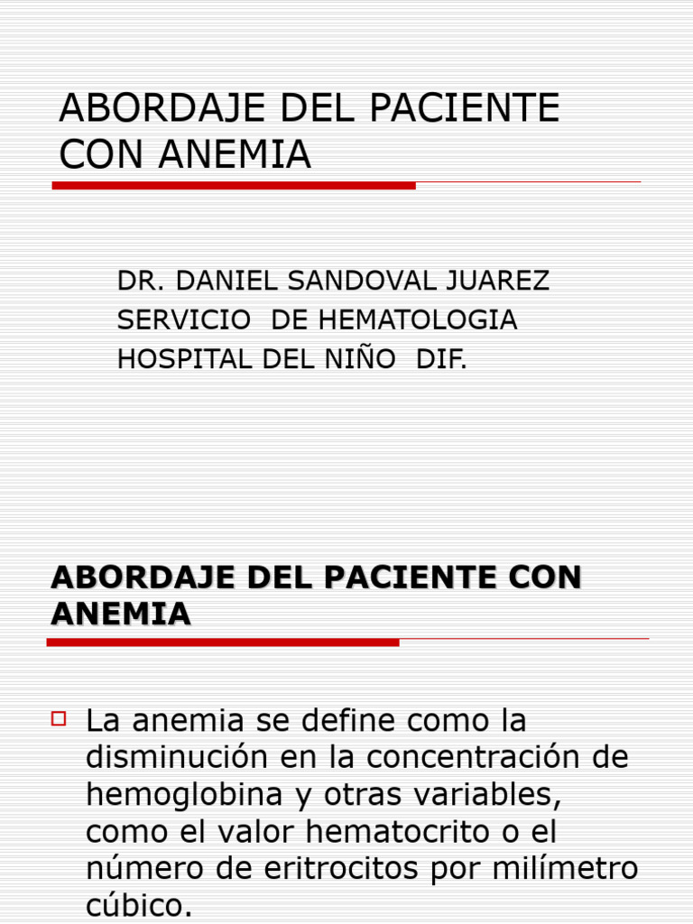 Abordaje Del Paciente Con Anemia | PDF | Anemia | Especialidades Medicas