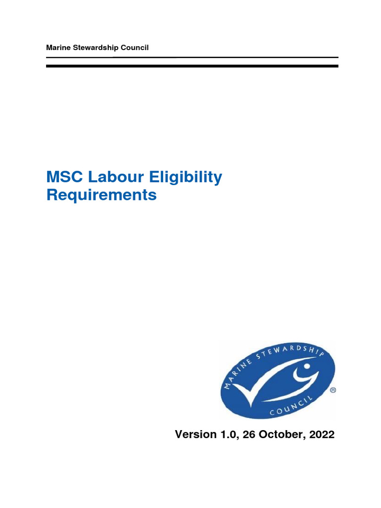 MSC Labour Eligibility Requirements | PDF
