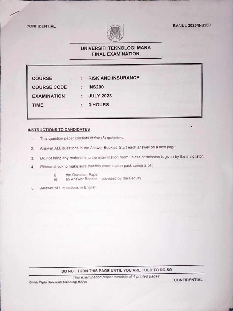 INS200 Final Exam | PDF