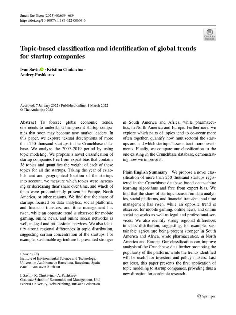 Topic-Based Classification and Identification of Global Trends For ...