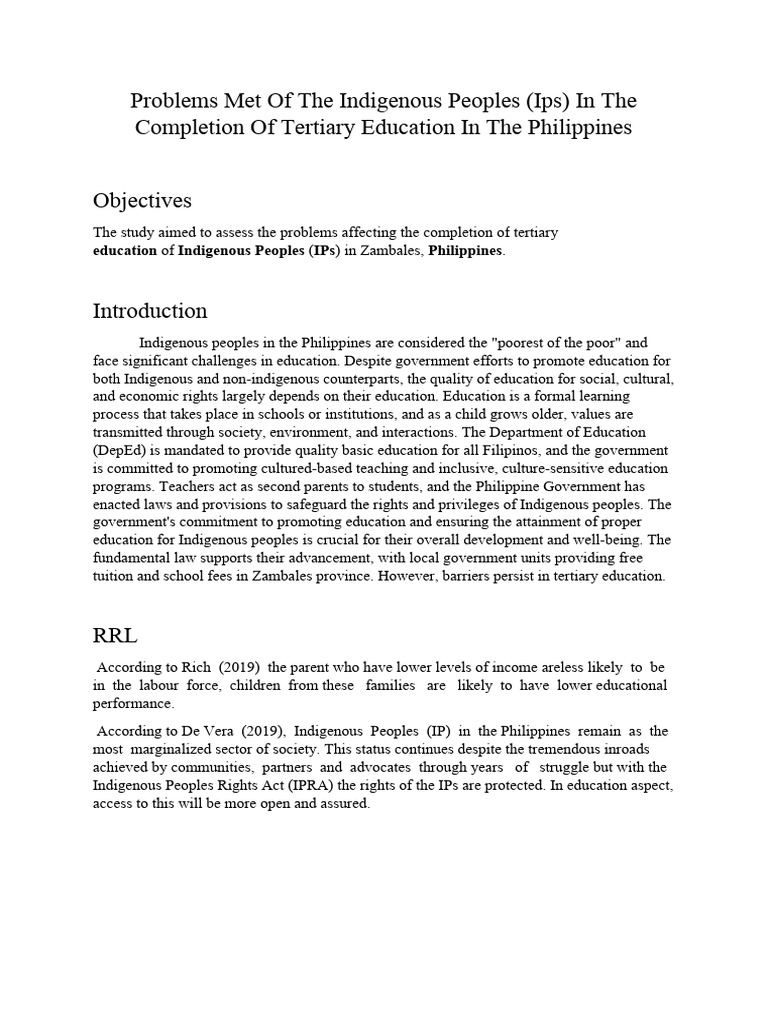 Problems Met of The Indigenous Peoples | PDF