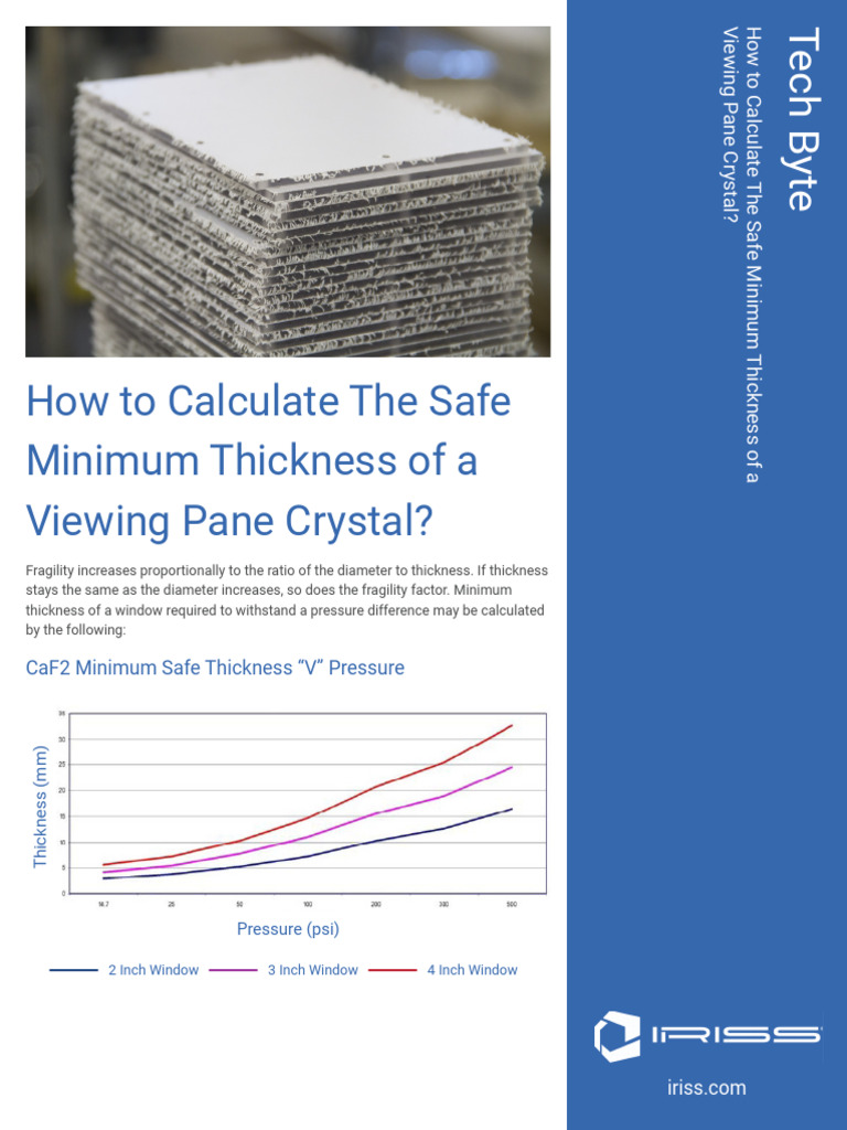 How To Calculate The Safe Minimum Thickness of A Viewing Pane Crystal ...