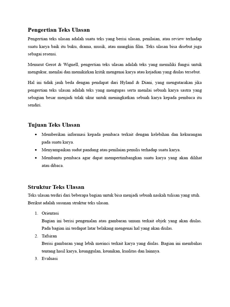 Teks Ulasan | PDF | Filsafat