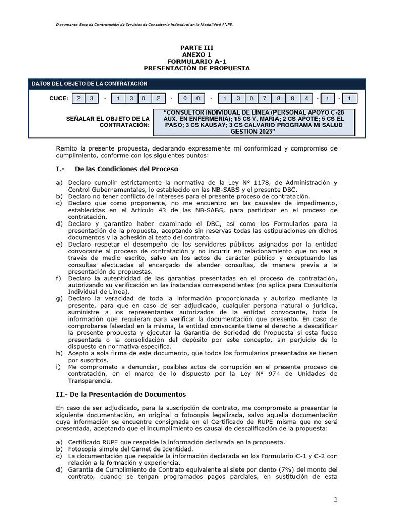 FORMULARIOS A1 A2 | PDF