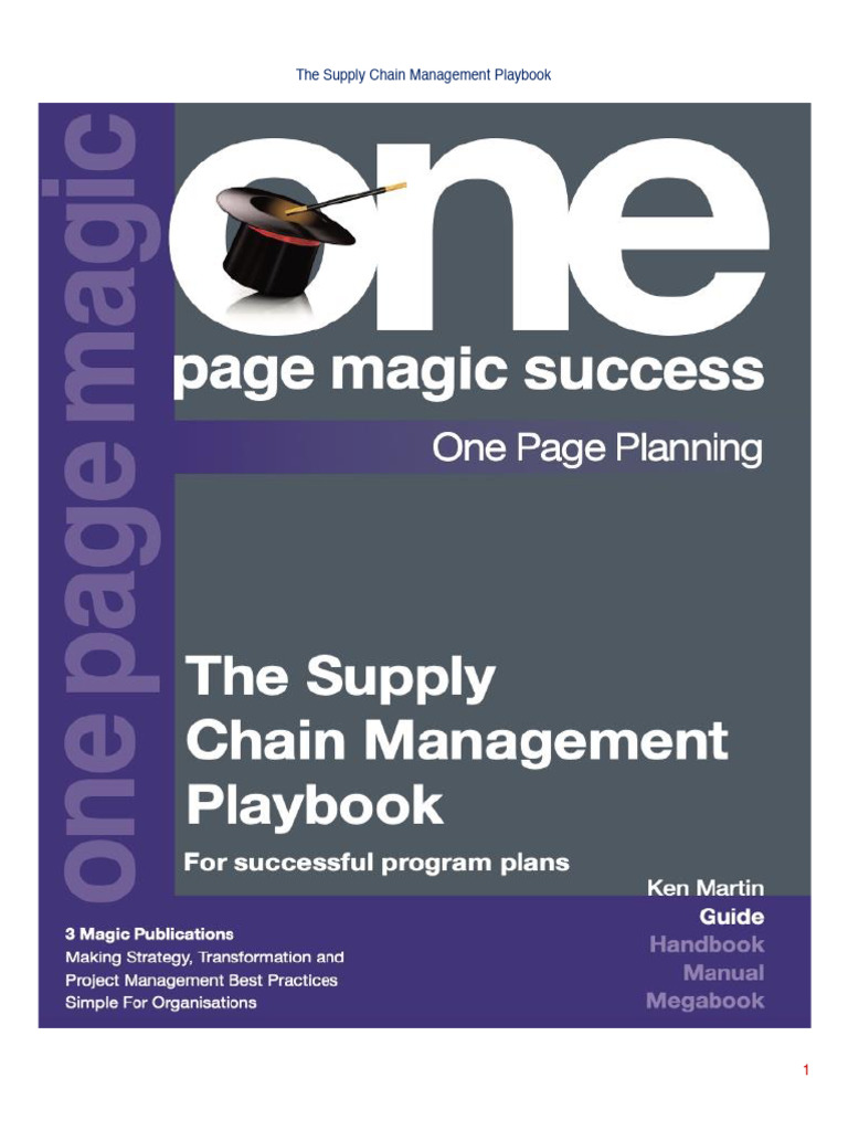 The Supply Chain Management Playbook | PDF | Supply Chain | Supply ...