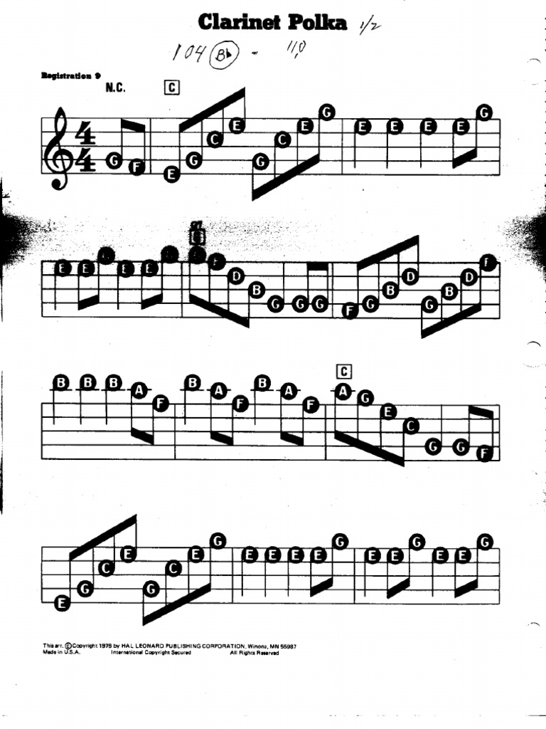 Tradicionales - Clarinet Polka | PDF