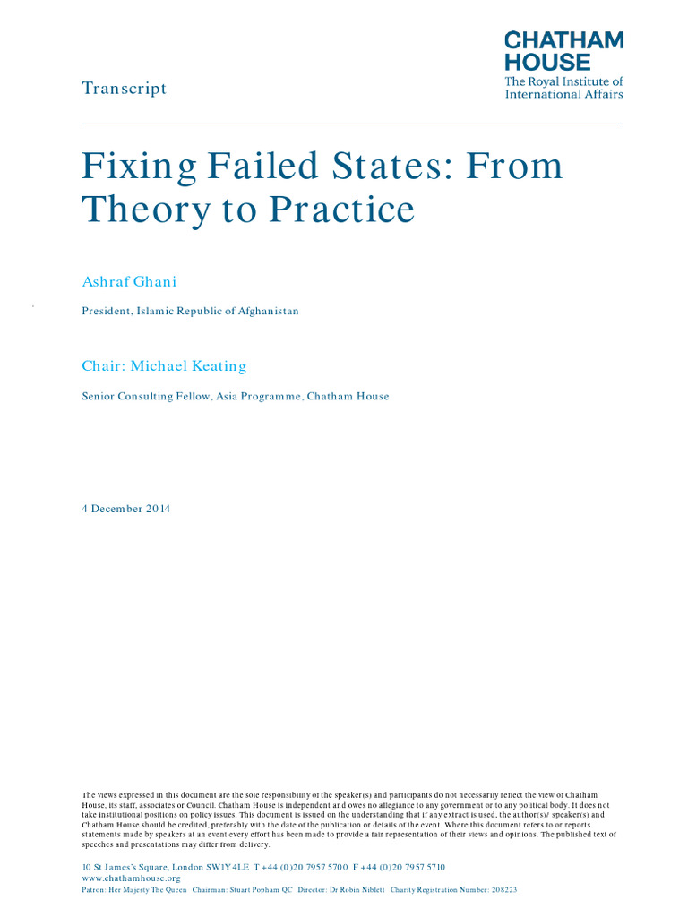 Ashraf Ghani - Fixing Failed State | PDF