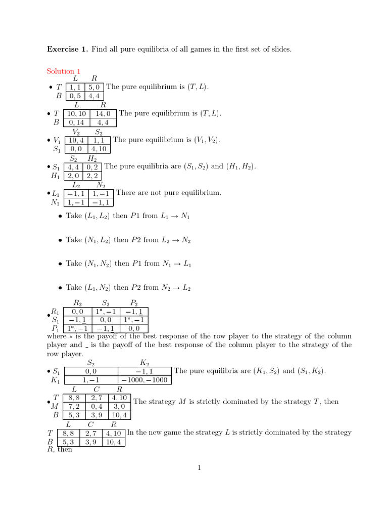 1st Homework GN - SOL | PDF | Economic Equilibrium | Applied Mathematics