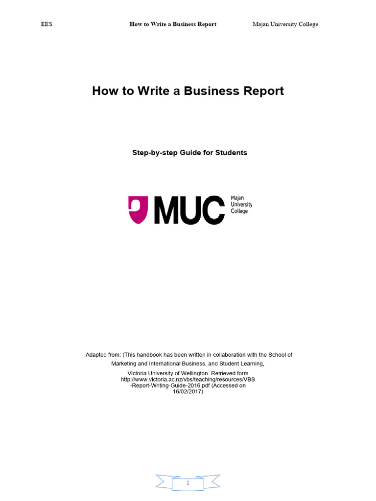 Business Report Writing Guide | PDF | Business | Finance & Money Management