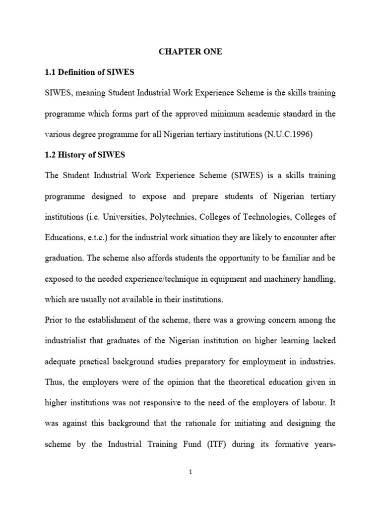 Mento Siwes Report Ehs - Doc Corrected - Doc Ok | PDF | Sanitation ...