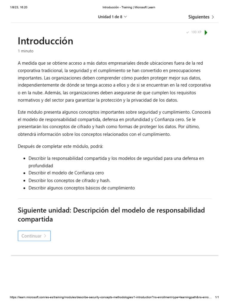 Introducción - Training _ Microsoft Learn | PDF Introducción - Training _ Microsoft Learn | PDF