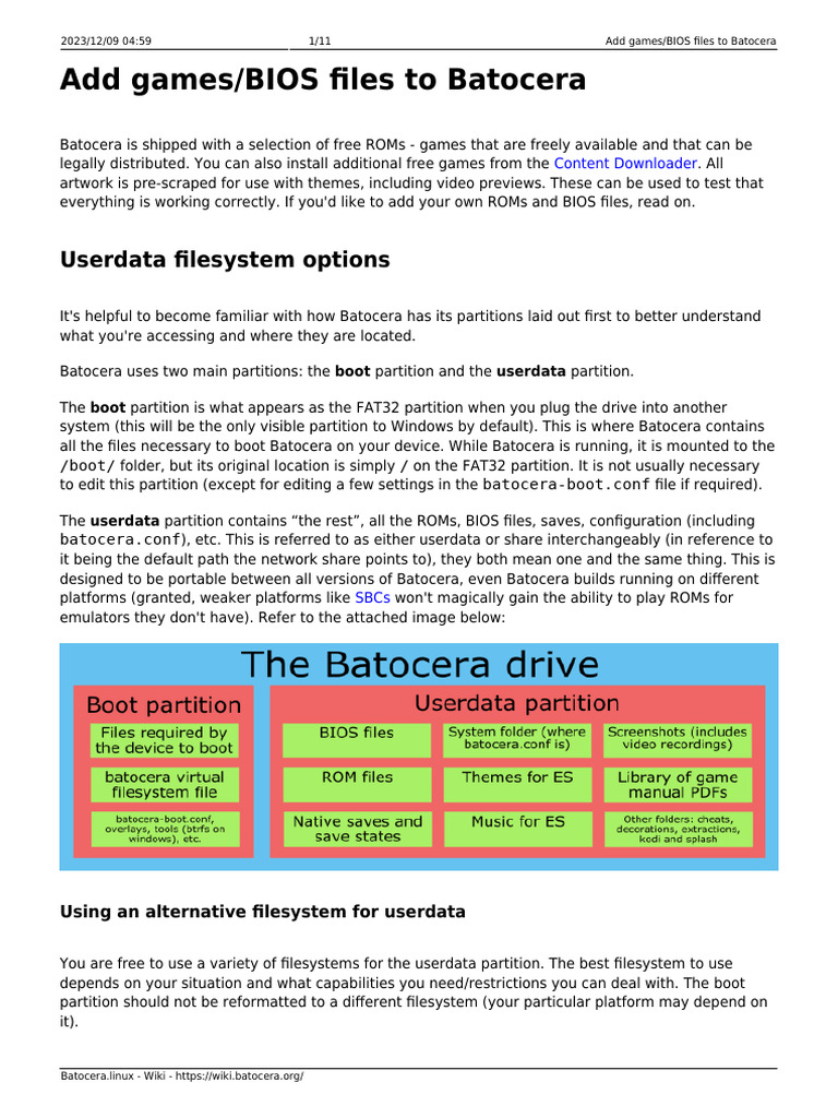 Add Games Bios Files To Batocera | Download Free PDF | File System ...