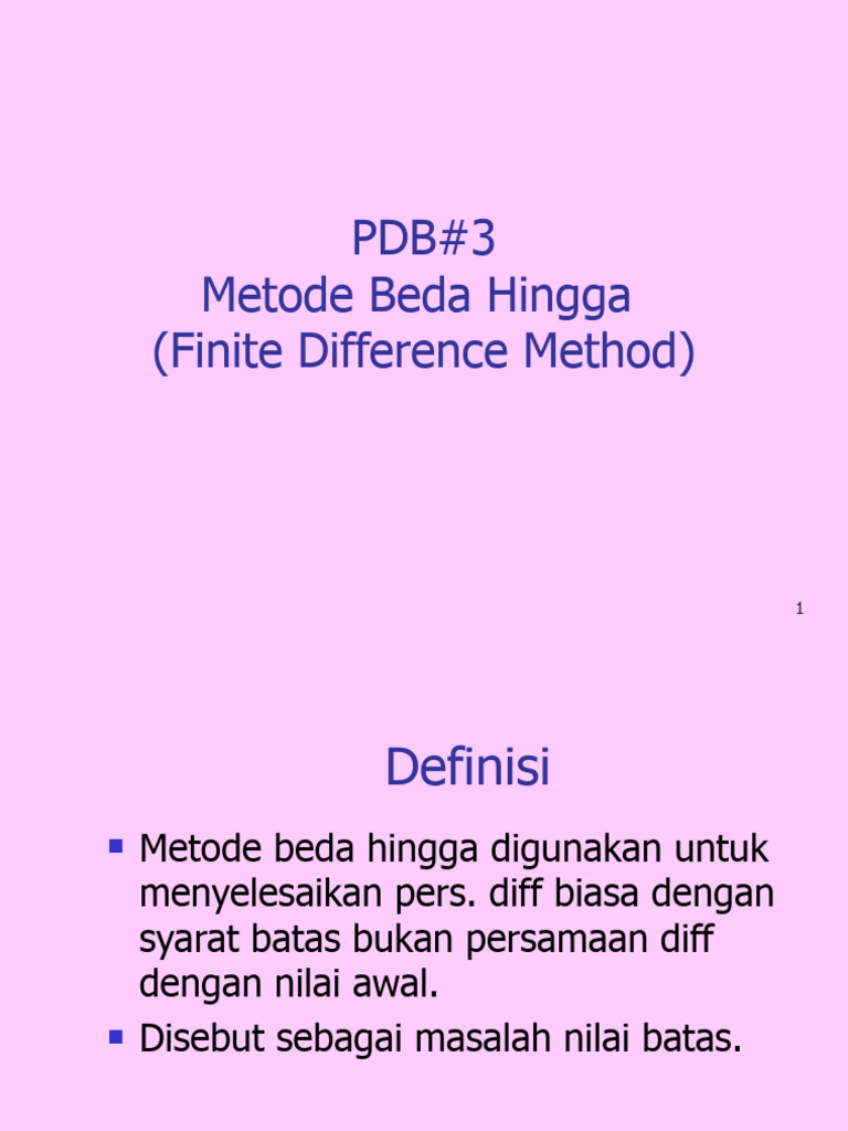 Metode Beda Hingga | PDF