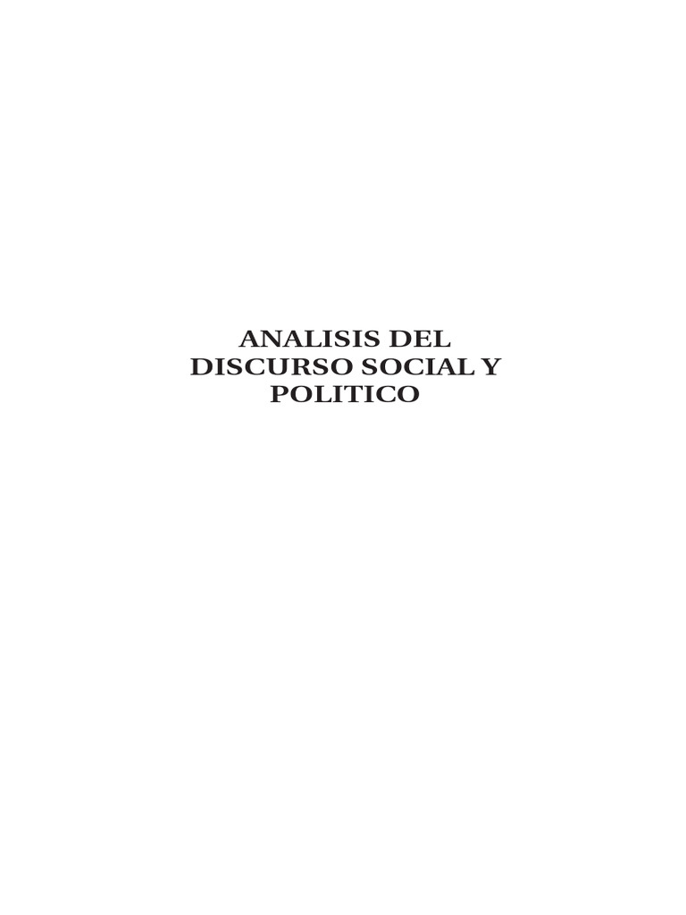Van Dijk - Análisis Del Discurso Social y Político - Seleccion | PDF