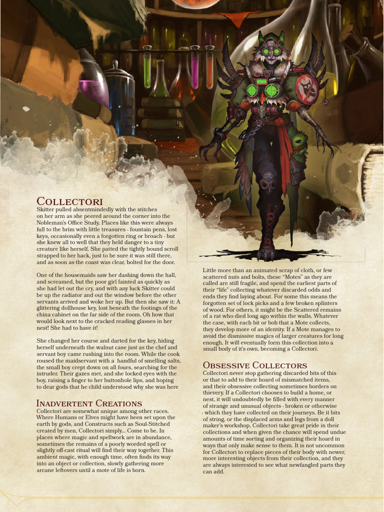 Collectori Race by Clockwork Dragon | PDF