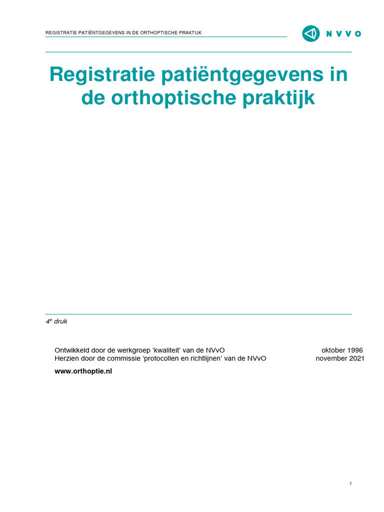 2021 Notatie NVvO 4edruk | PDF