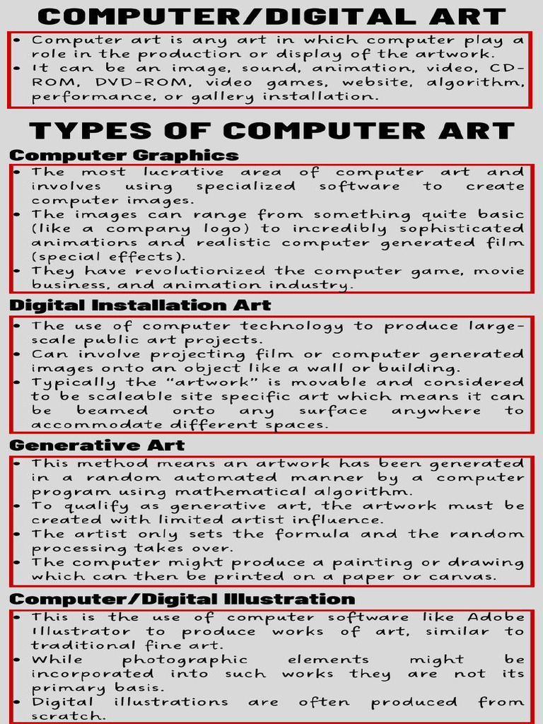 Lesson 1 Computer Digital Art | PDF