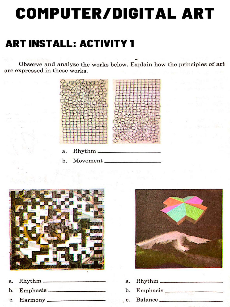 Art Install Activity 1 Grade 10 | PDF