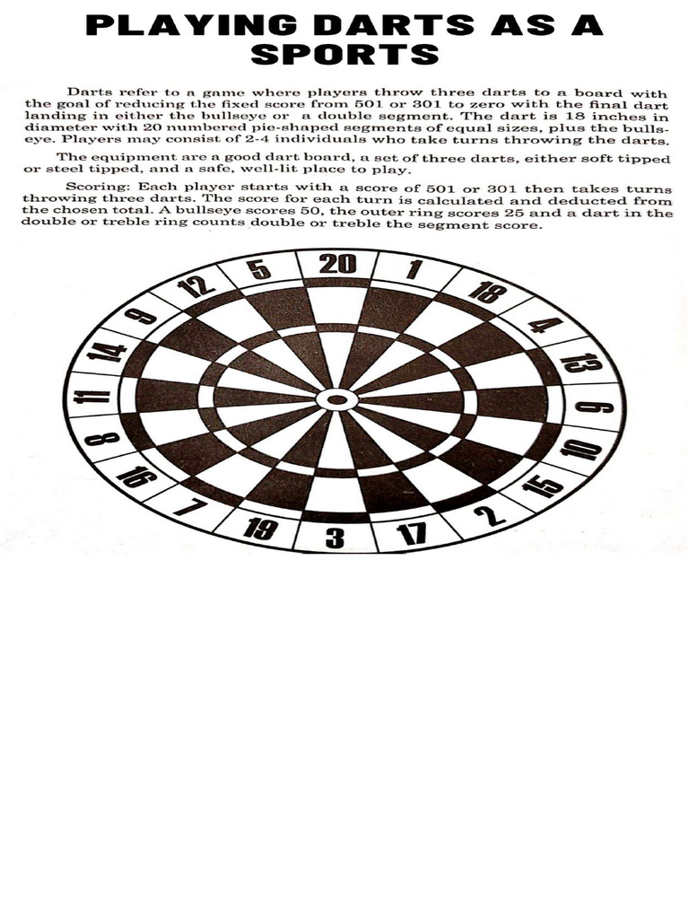Playing Darts As A Sports | PDF