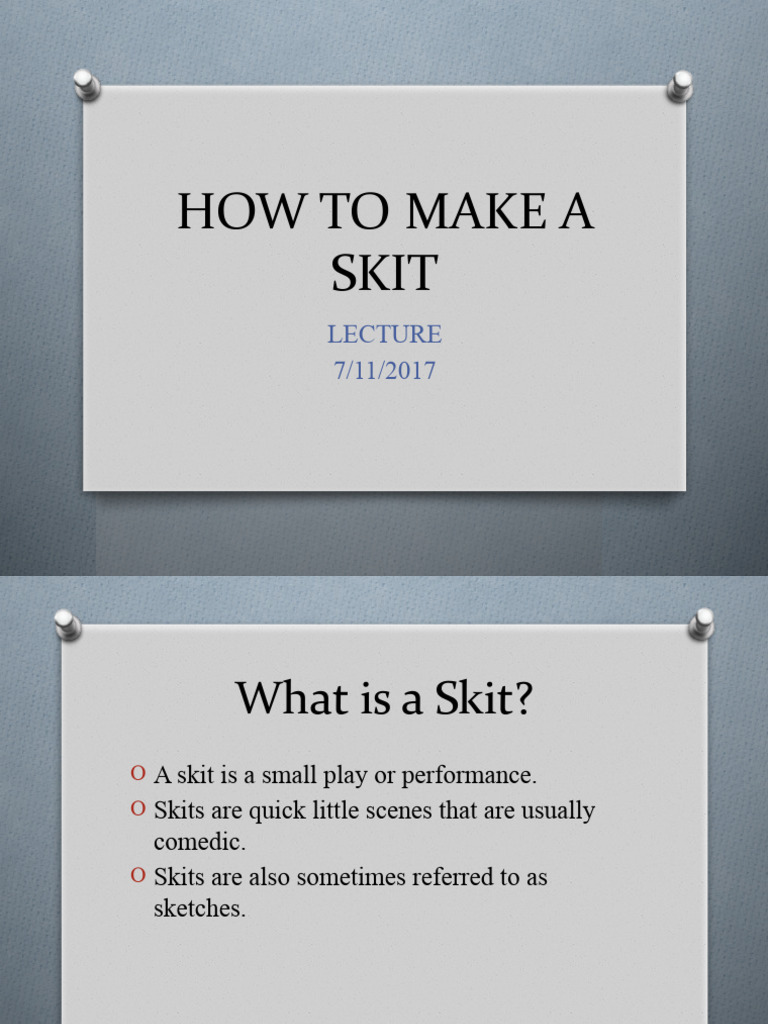 How To Make A Skit | PDF | Narration