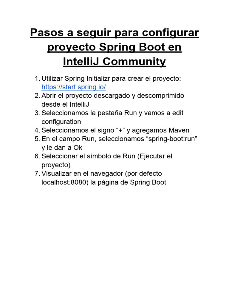 Pasos A Seguir para Configurar Proyecto Spring Boot en IntelliJ ...