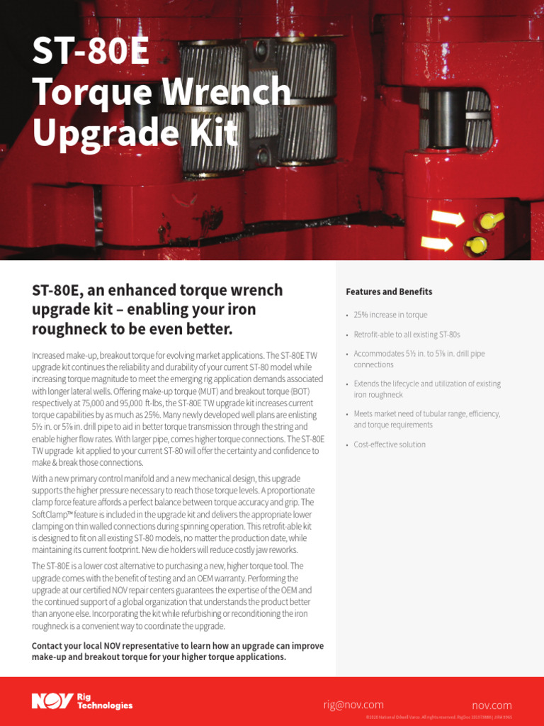 ST 80E Torque Wrench Upgrade Flyer | PDF