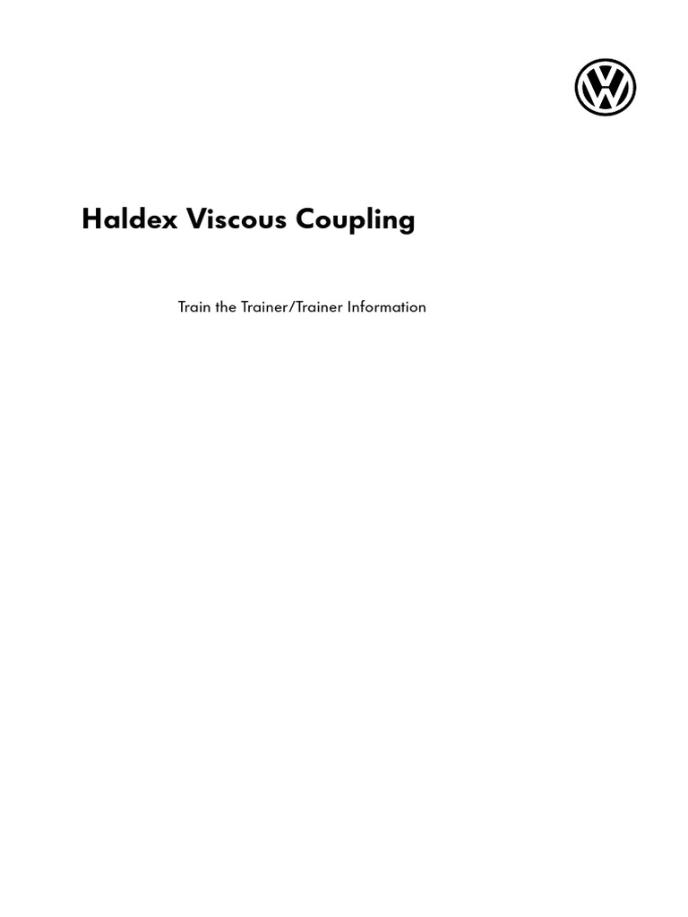 Haldex Coupling Trainer Guide | PDF | Axle | Pump