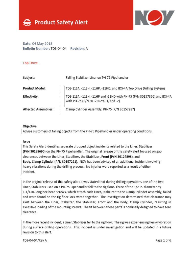 TDS 04 04 PIB 背钳扶正环 | PDF | Screw | Manufactured Goods