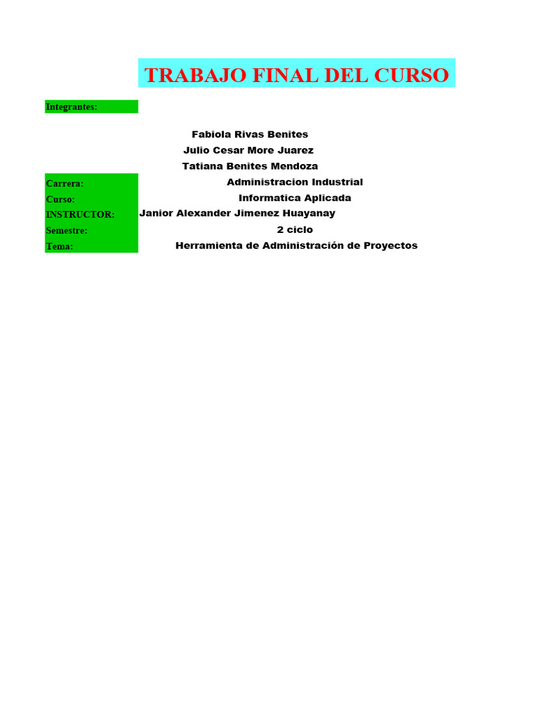 Trabajo Final de Entregable 2 de Informatica Aplicada-Grupal | PDF