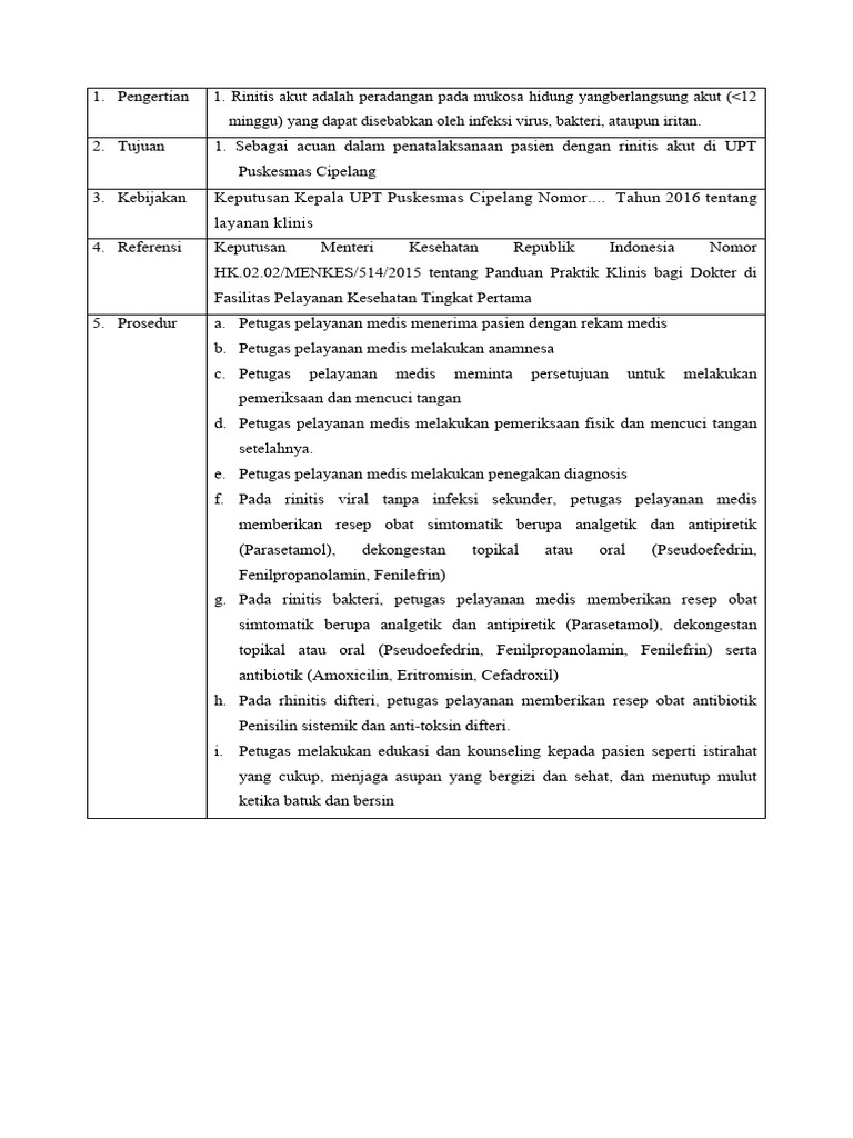 Rinitis Akut | PDF