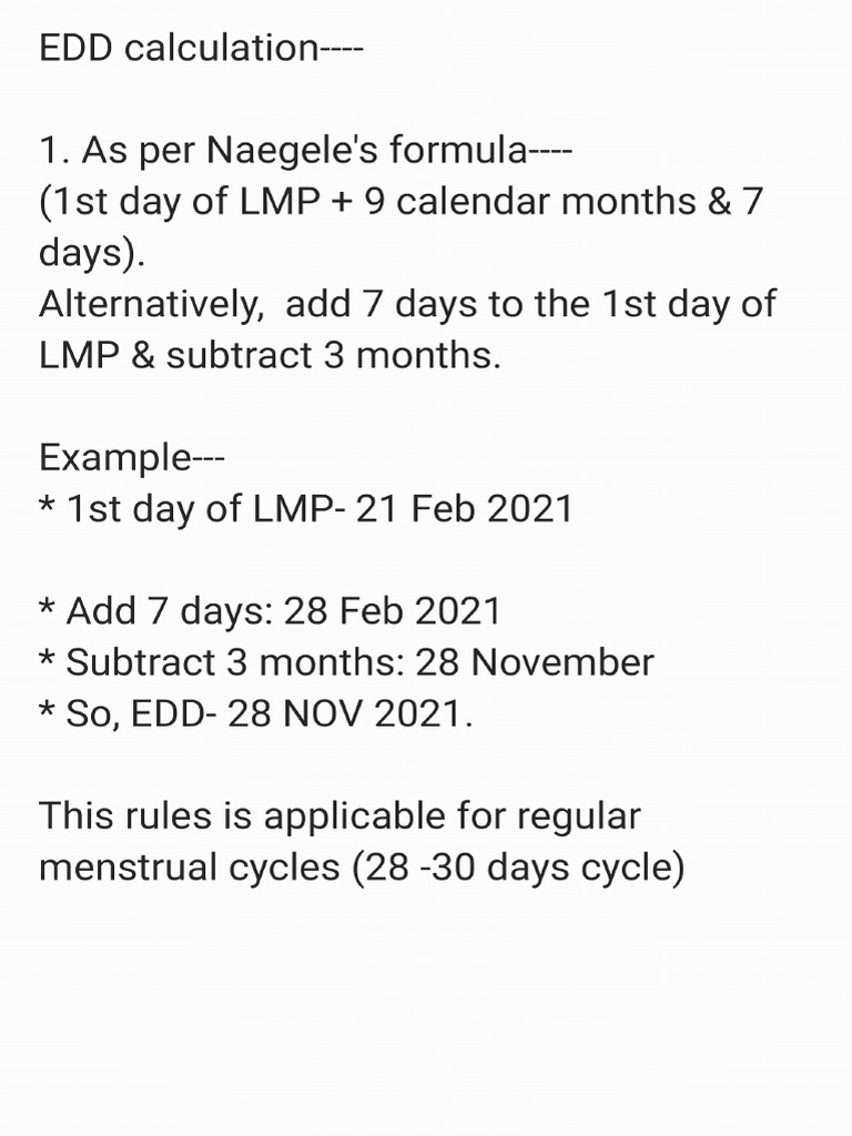 EDD Calculation | PDF