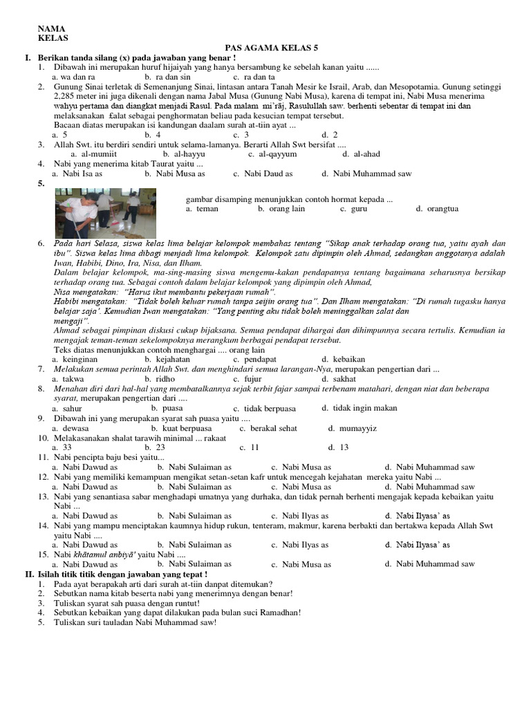 Pas Pai Kelas 5 | PDF